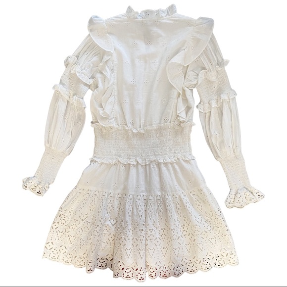 Cleobella | Dresses | New Cleobella White Eyelet Ruffle Mini Dress ...